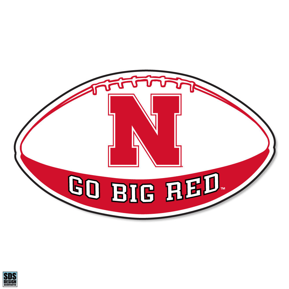 Nebraska Huskers 5" Go Big Red Football Dizzler Sticker – eSportingEdge